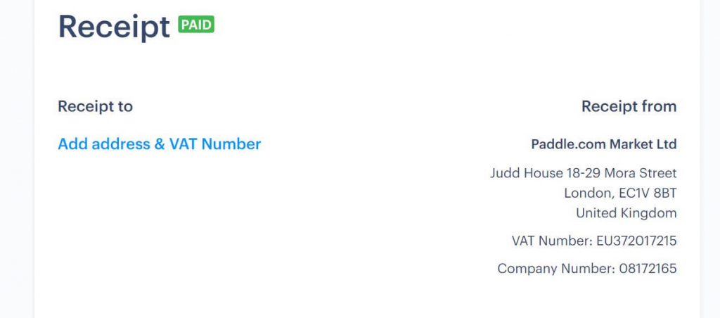Add an address or VAT number to your invoice - Wombat Plugins