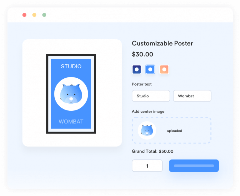 How to create a custom personalized poster in WooCommerce
