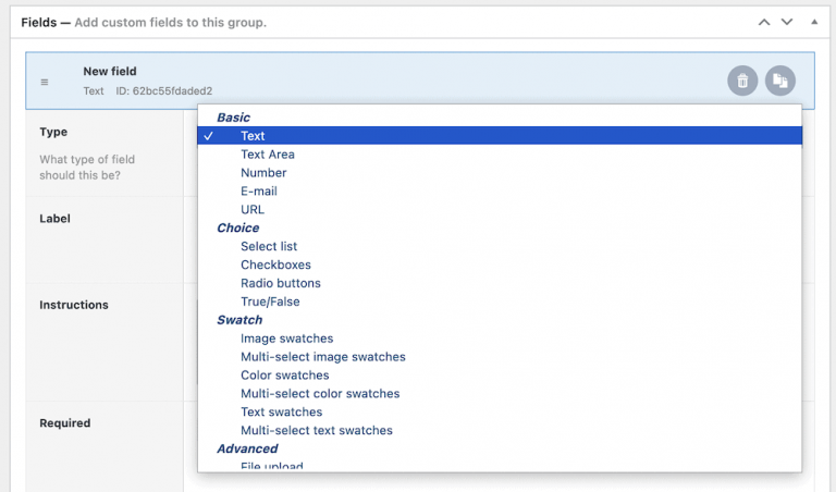All the different field types - Wombat Plugins