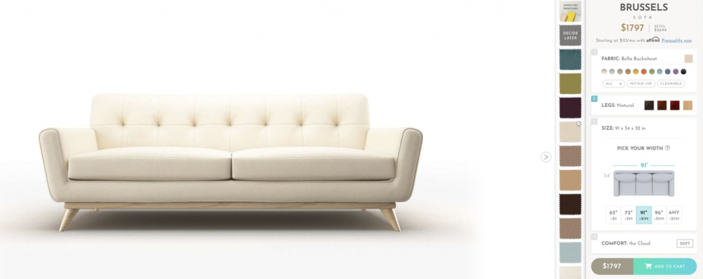How to build a sofa configurator in WooCommerce