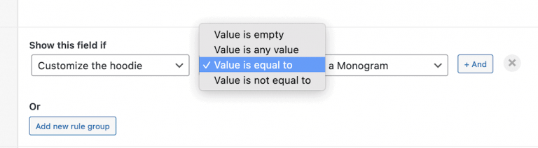 An Introduction To Conditional Logic For Woocommerce Products Wombat 0079