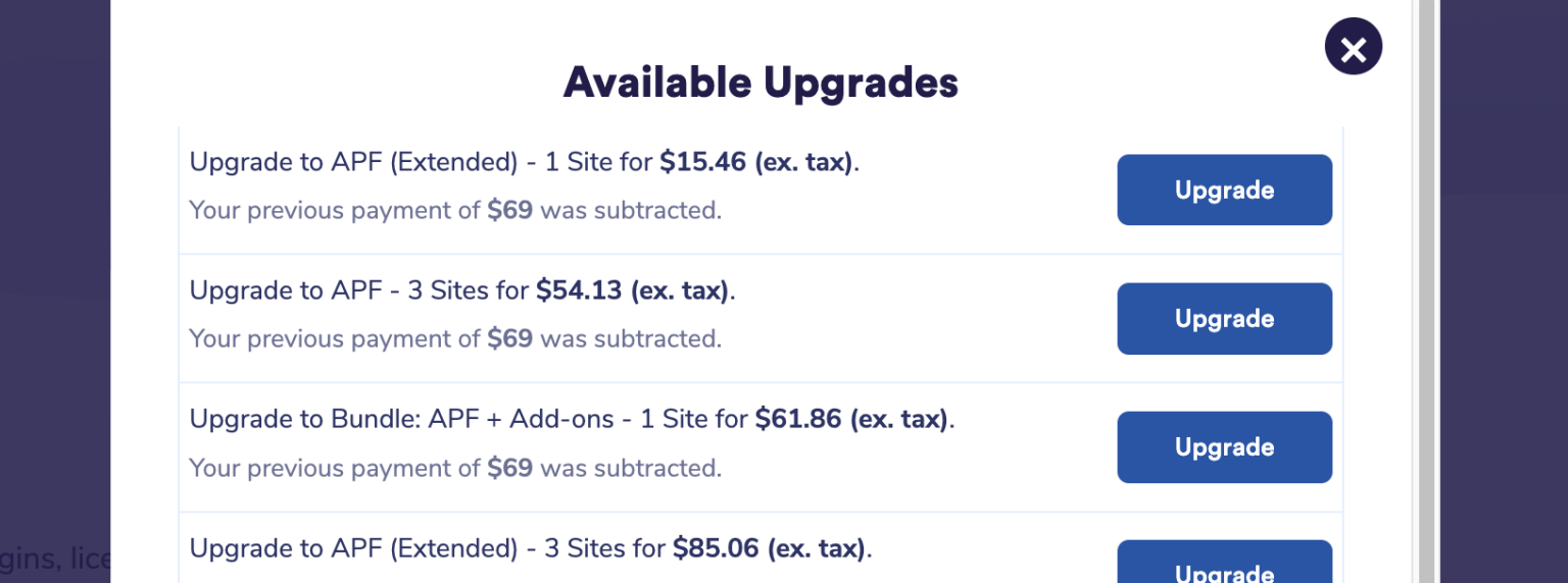 How do I upgrade my license? - Wombat Plugins
