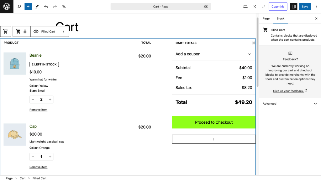 How to Edit The WooCommerce Cart Page
