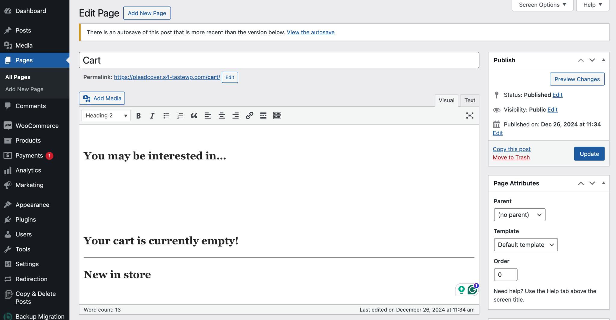 How to Edit The WooCommerce Cart Page