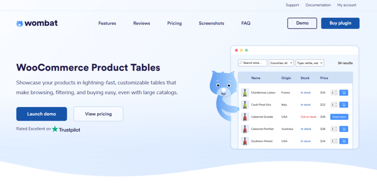 6 Best WooCommerce Product Table Plugins Compared for 2026 - Wombat Plugins